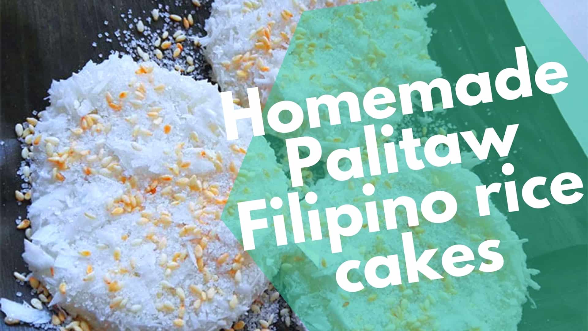 Homemade Palitaw Filipino rice cakes