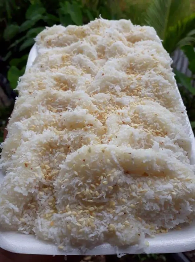 Homemade Palitaw Filipino rice cakes