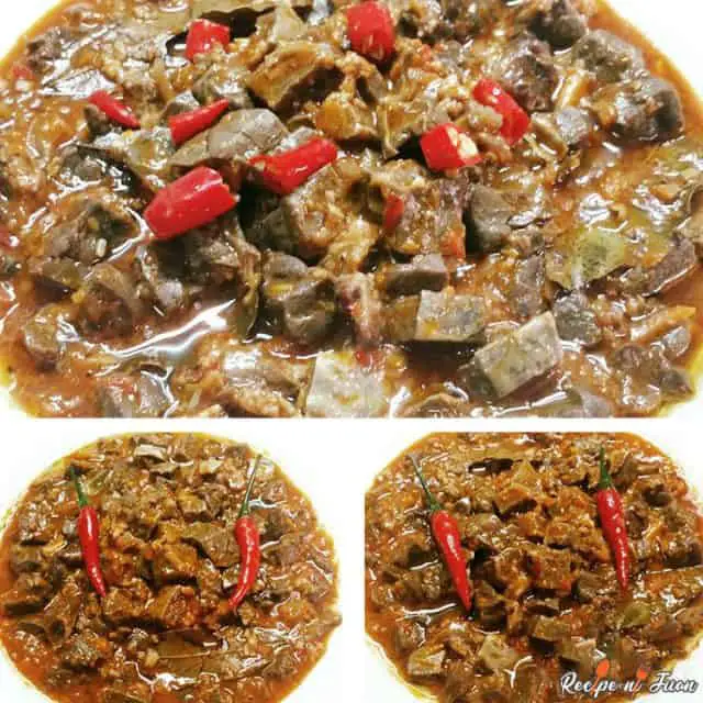 Traditional Filipino Pork Bopis recipe with heart, lung, and pork fat
