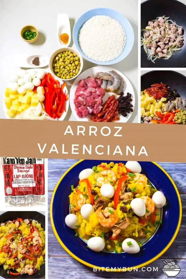 Filipino style Arroz Valenciana seafood recipe [shrimp, pork, chorizo]